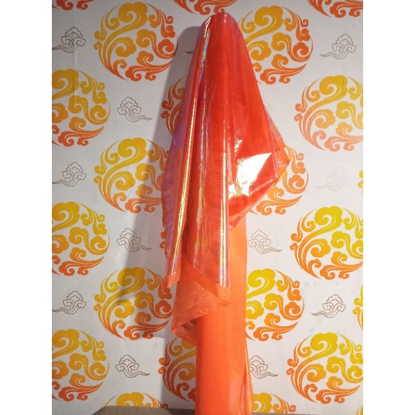 Jual Bahan Kain Metalik Laminating Orange | Shopee Indonesia