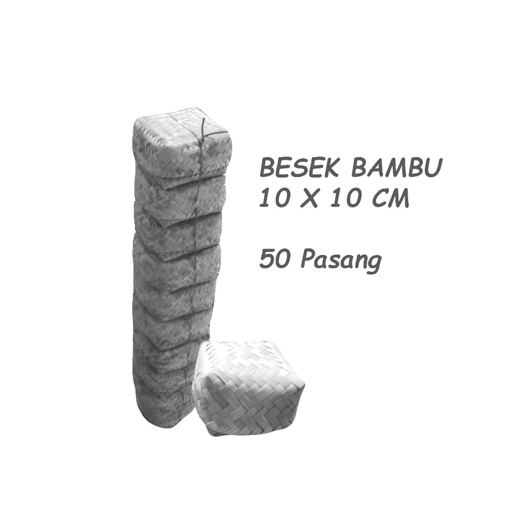 Jual Besek Bambu mini kecil 10x10 cm 50 Pasang (100 pcs), Besek untuk ...