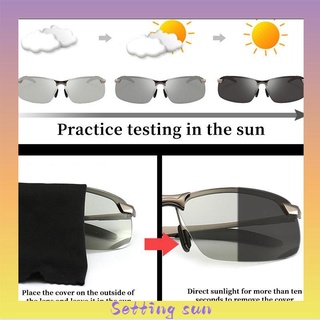 Jual Kacamata Hitam Photochromic Kaca mata Potokromik Pelindung UV 400 Berubah Warna Untuk Pria ...