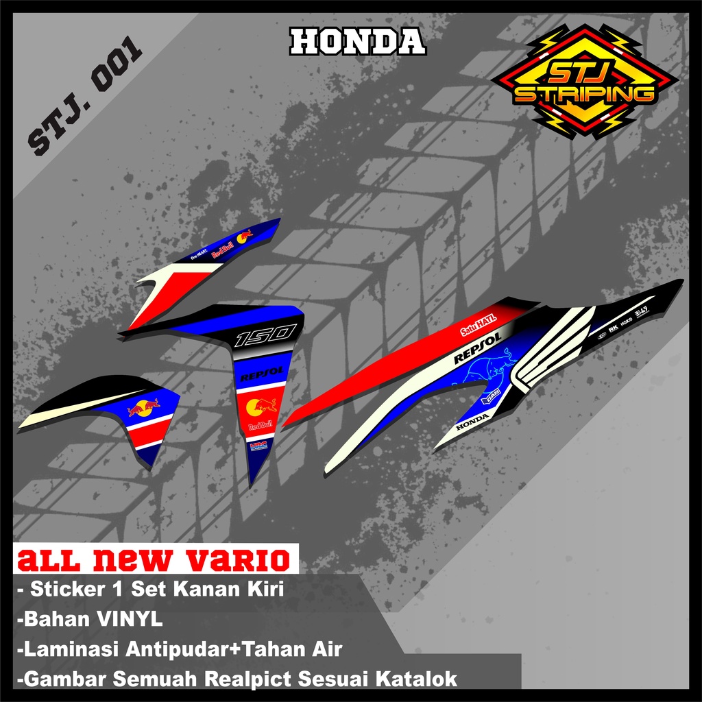 Jual Stiker Motor VARIO 125 150 Sticker Striping Variasi List Motor ALL ...