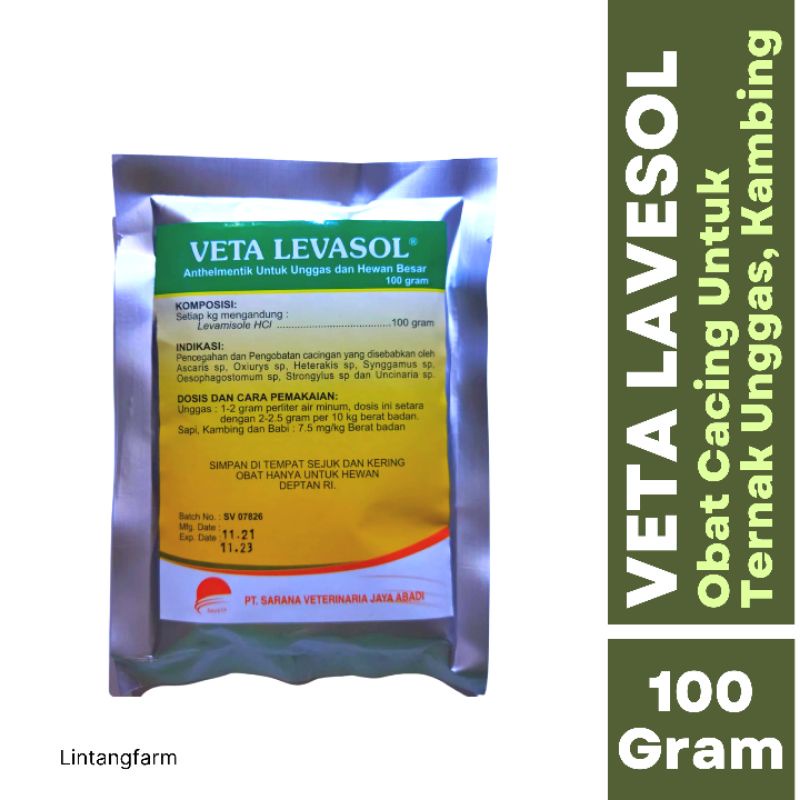 Jual Veta Levasol 100 gr - Obat Cacing Ayam - Obat Cacing Ternak - Obat Cacing Ayam Kampung ...