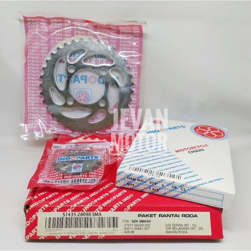 Jual [JEVAN MOTOR] Indoparts Gear Set Smash / Geat Set Suzuki Smash ...