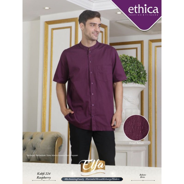 Jual Ethica Kahfi 224 Raspberry Baju Atasan Masa Kini Koko Cowok