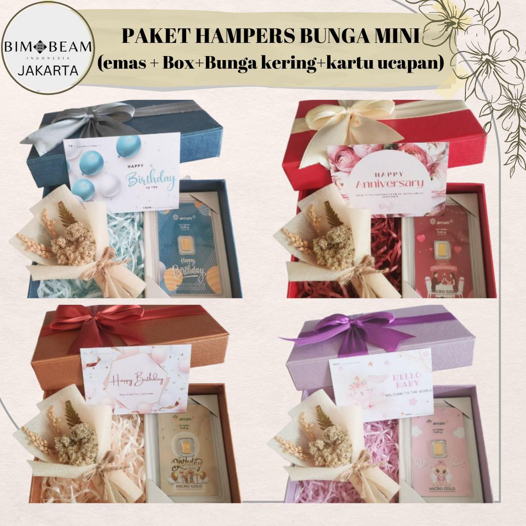 Jual PAKET HAMPERS BOUQUET 0,1 gr 0,25gr EMAS LM ANTAM BUNGA MINI sudah ...