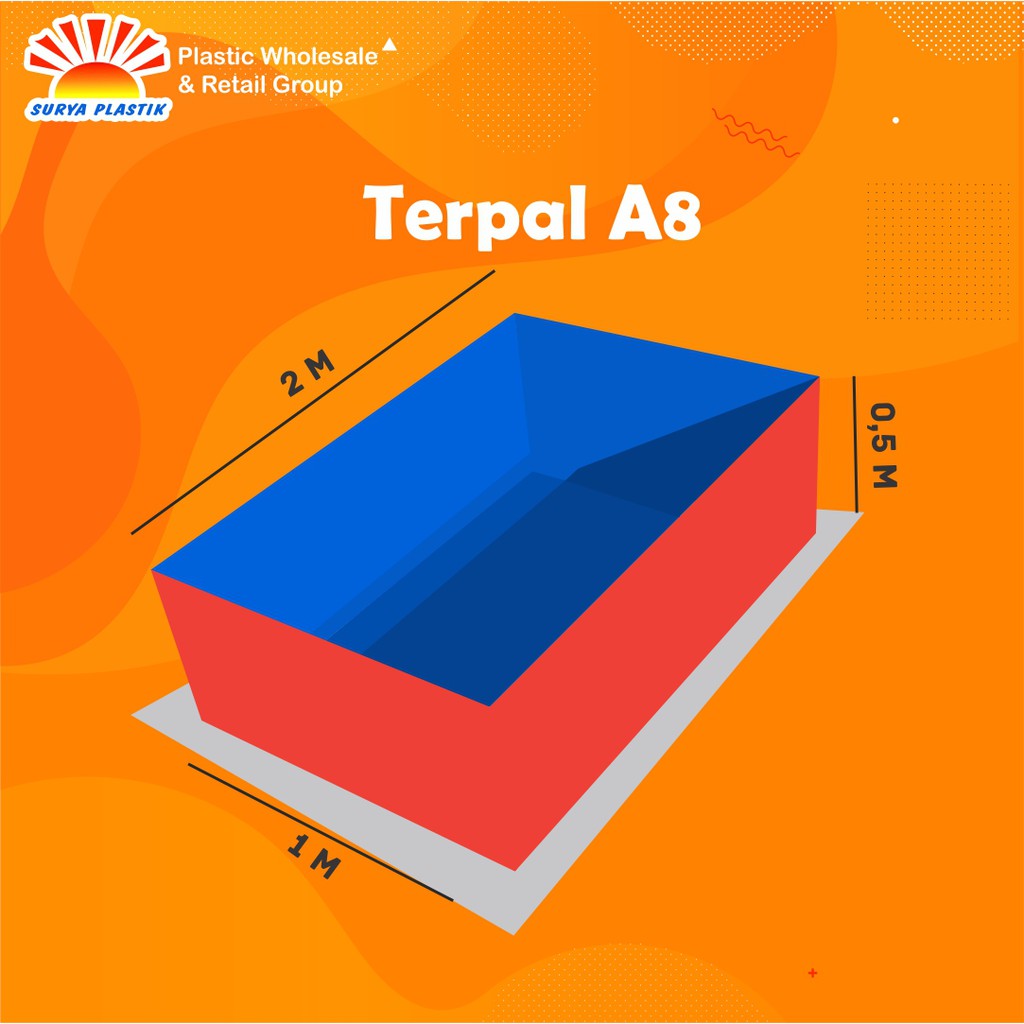 Jual Kolam Terpal Ikan Ukuran 2x1x0,5 Meter Type A8 Korea | Shopee ...
