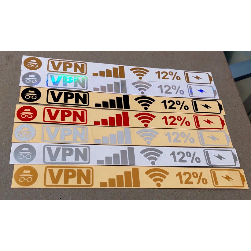 Jual STICKER VPN SINYAL HP WIFI BATERAI CUTTING | Shopee Indonesia