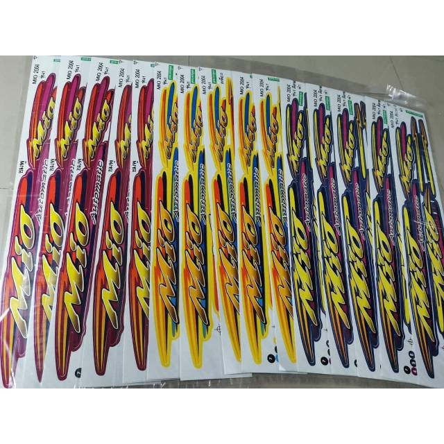 Jual Striping Yamaha Mio Rare 2004 Kuning Biru Merah Bahan Kodak ...