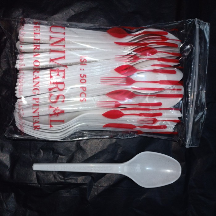Jual sendok plastik setengah susu sendok puding sendok makan sendok ...