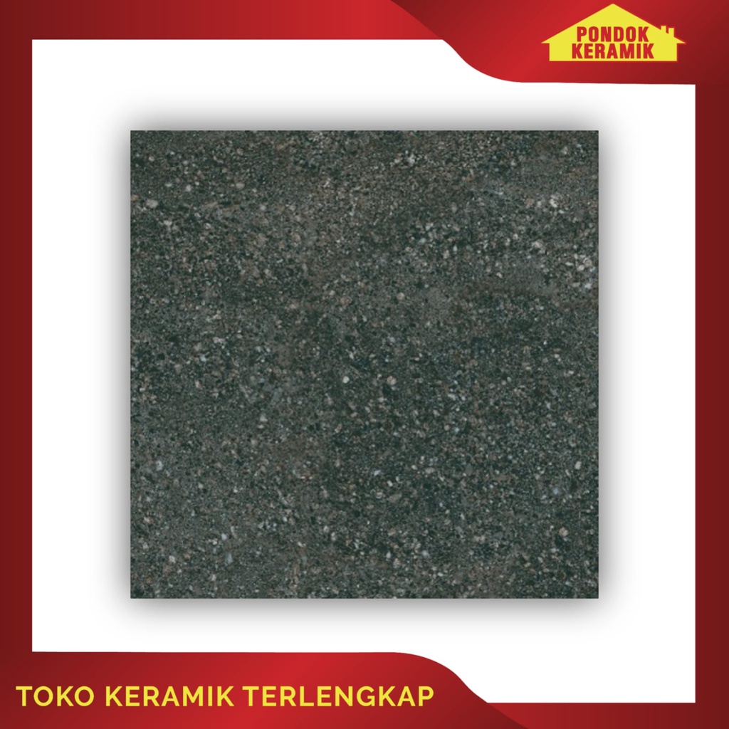 Jual KERAMIK LANTAI HABITAT 50X50 STONEHILL BLACK | Shopee Indonesia