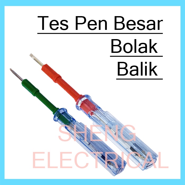 Jual Obeng Testpen Listrik Bolak Balik Tes Pen Lampu Indikator 2 arah ...