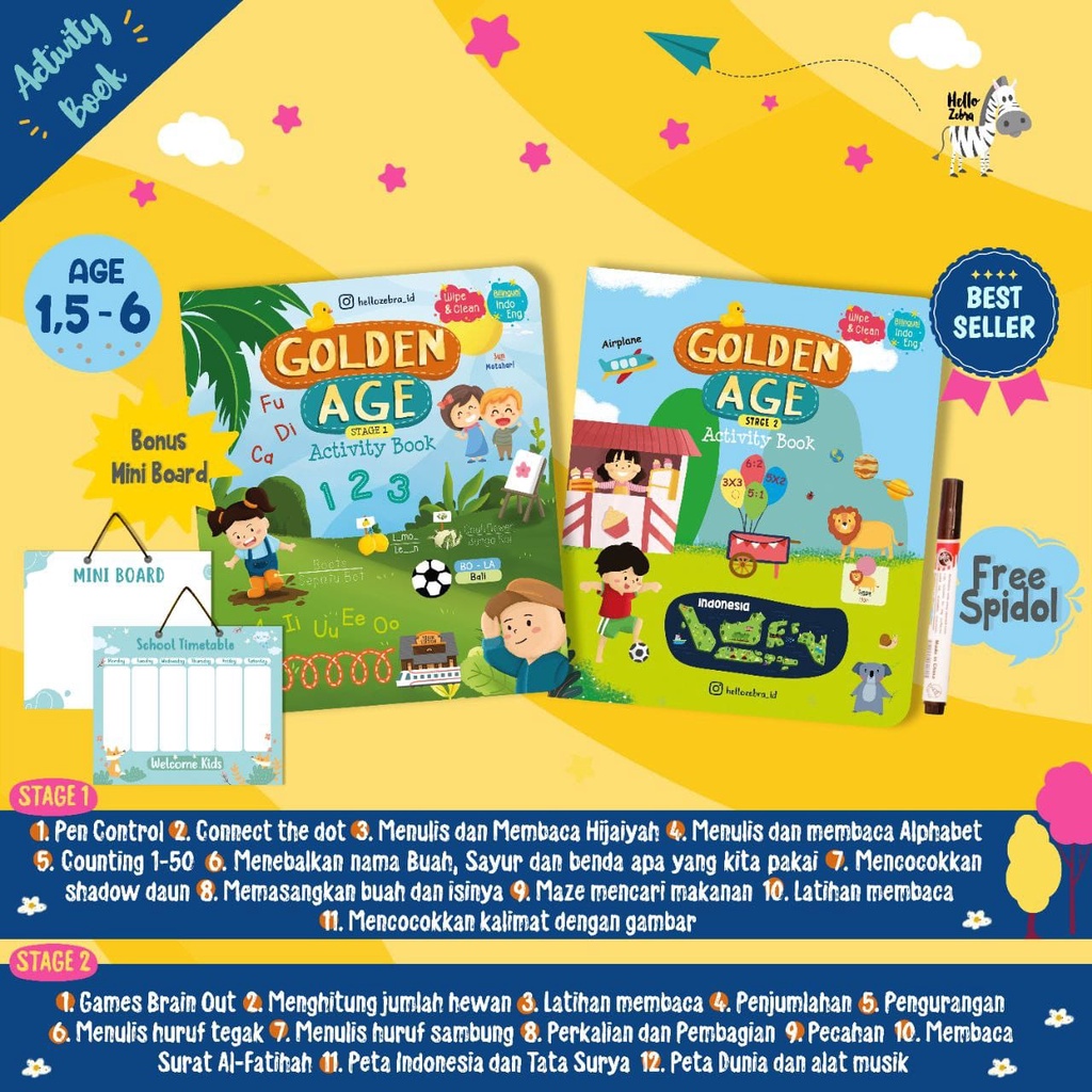 Jual Buku Aktivitas Anak Golden Age Activity set lengkap 2 buku ...