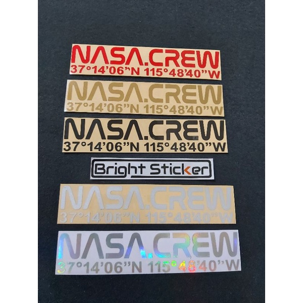 Jual STICKER NASA CREW KUADRAT CUTTING | Shopee Indonesia
