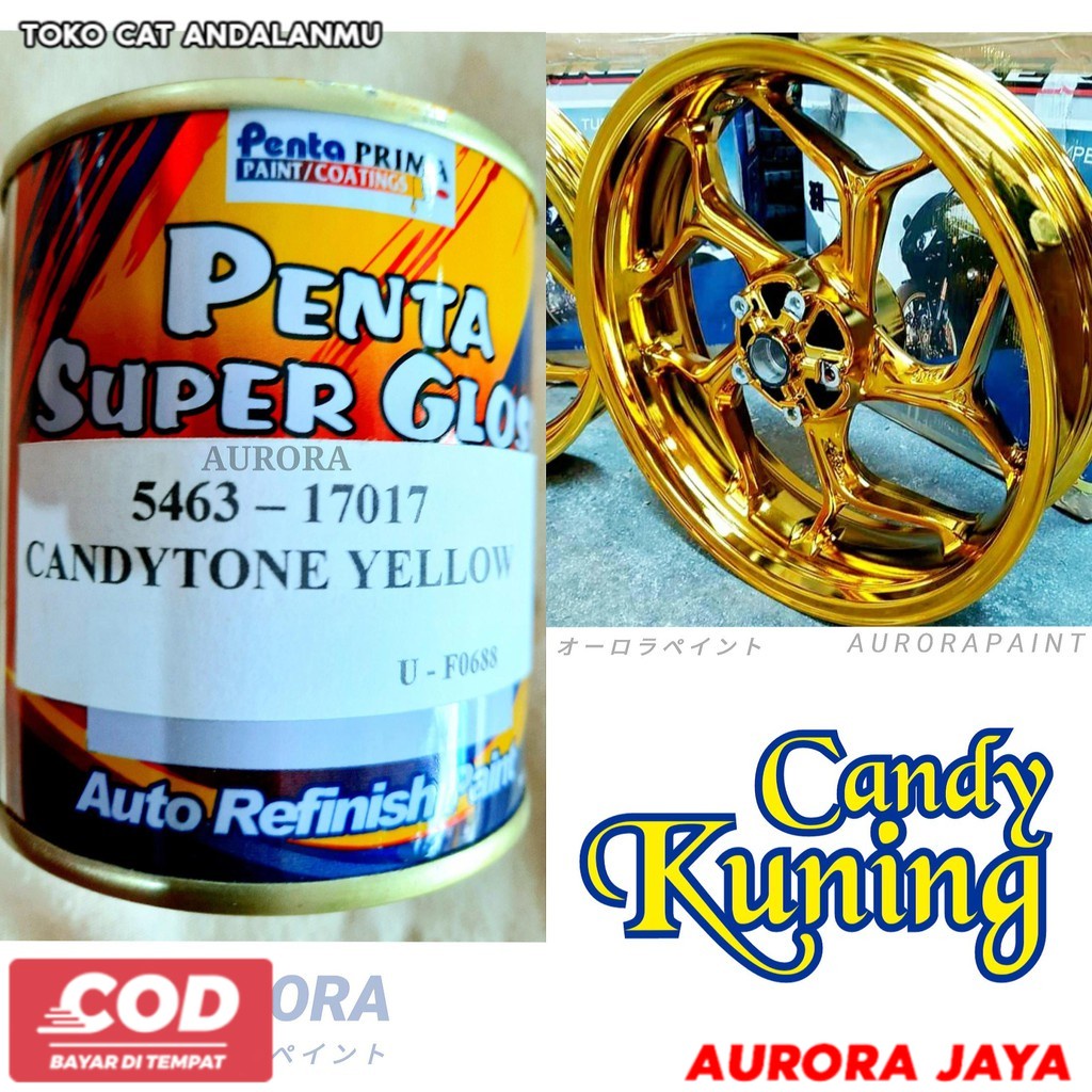 Jual Cat Kuning Candy Tone Yellow Penta Super Gloss Candytone ...