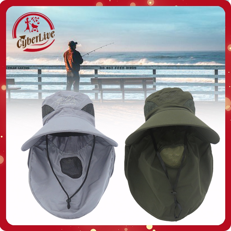 Jual Topi Mancing Gunung Dengan Pelindung Wajah Topi Hiking Rimba Anti ...