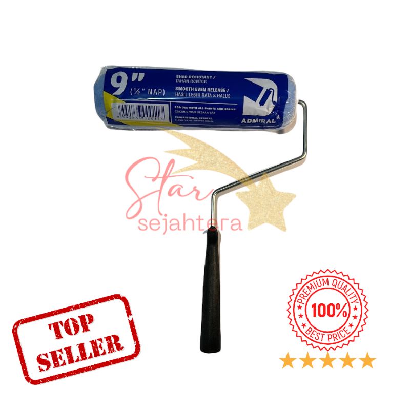 Jual Kuas Roll Cat Admiral 9" inch / Koas Rol Cat Copot Tembok Gagang ...