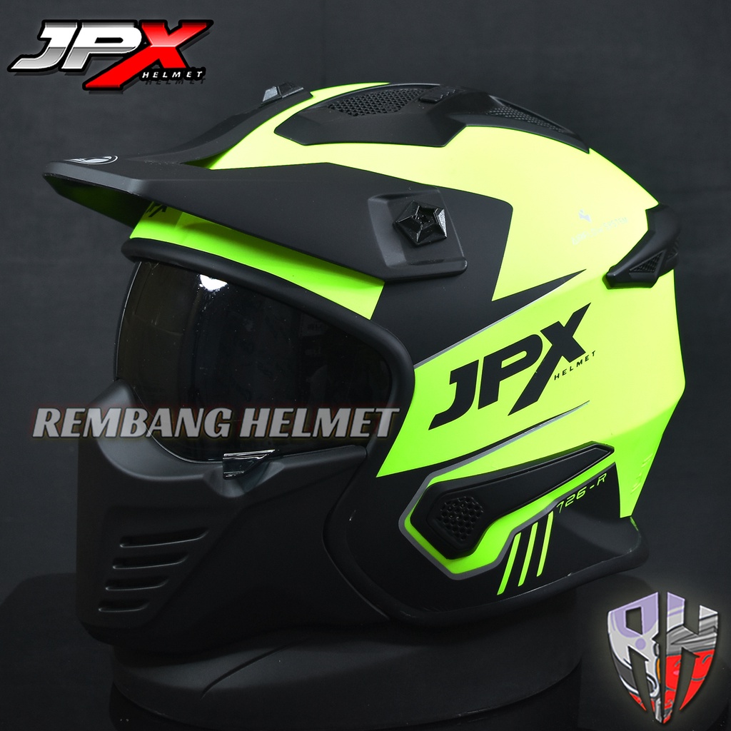 Jual HELM JPX MX 726 - R SOLID BLACK DOFF, HELM JPX MX 726 - R SOLID HALF FACE / FULL FACE ...