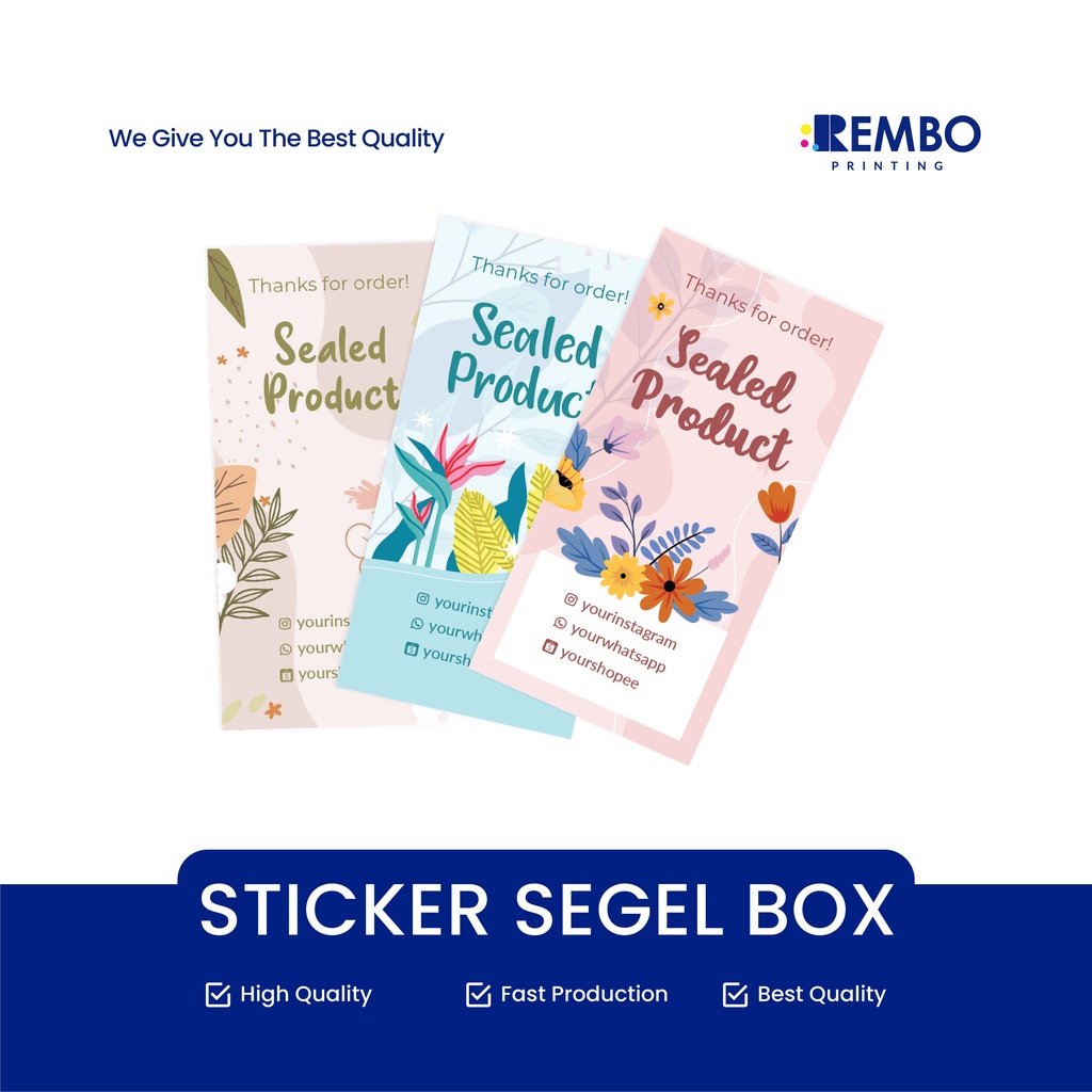 Jual Cetak Stiker Segel Kotak Box Custom Sticker Kotak Segel Makanan ...