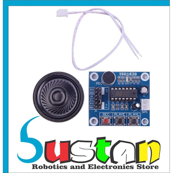 Jual Module Sound Recorder Board ISD 1820 Playback Voice Recording ...