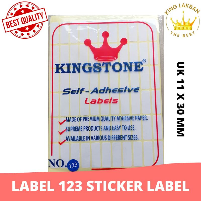 Jual Label 123 Sticker Label Kertas Sticker Undangan Putih Polos ...