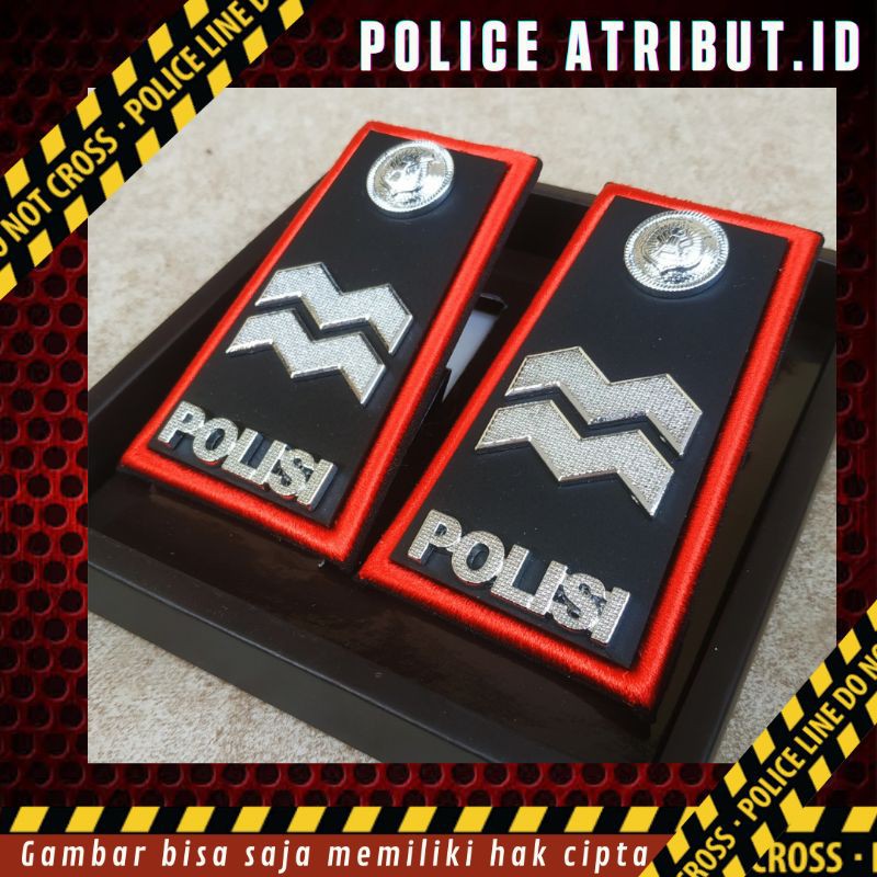 Jual Pangkat AIPTU PDH Polisi mika dov lis merah bordir COD ...