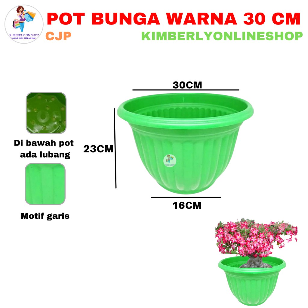 Jual Pot Bunga Plastik Warna 30 Cm KHUSUS GOJEK | Shopee Indonesia