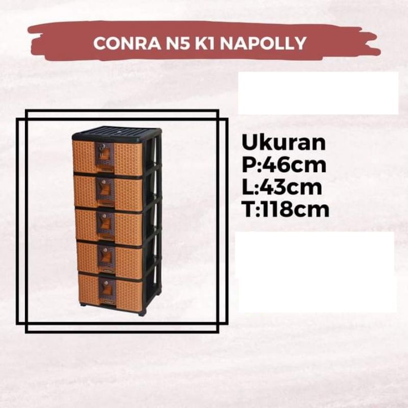 Jual Sbmsemarang - Lemari plastik napoly conra n5 k1/ lemari laci ...