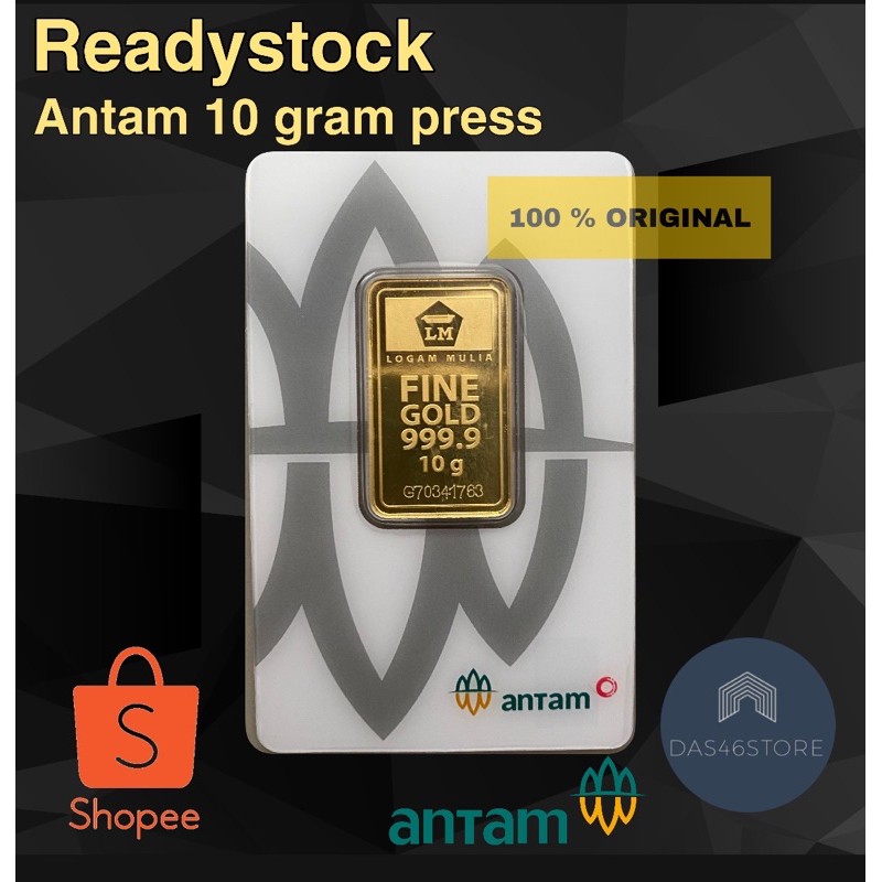 Jual Logam Mulia LM Antam 10 Gr Gram Press 2025 | Shopee Indonesia