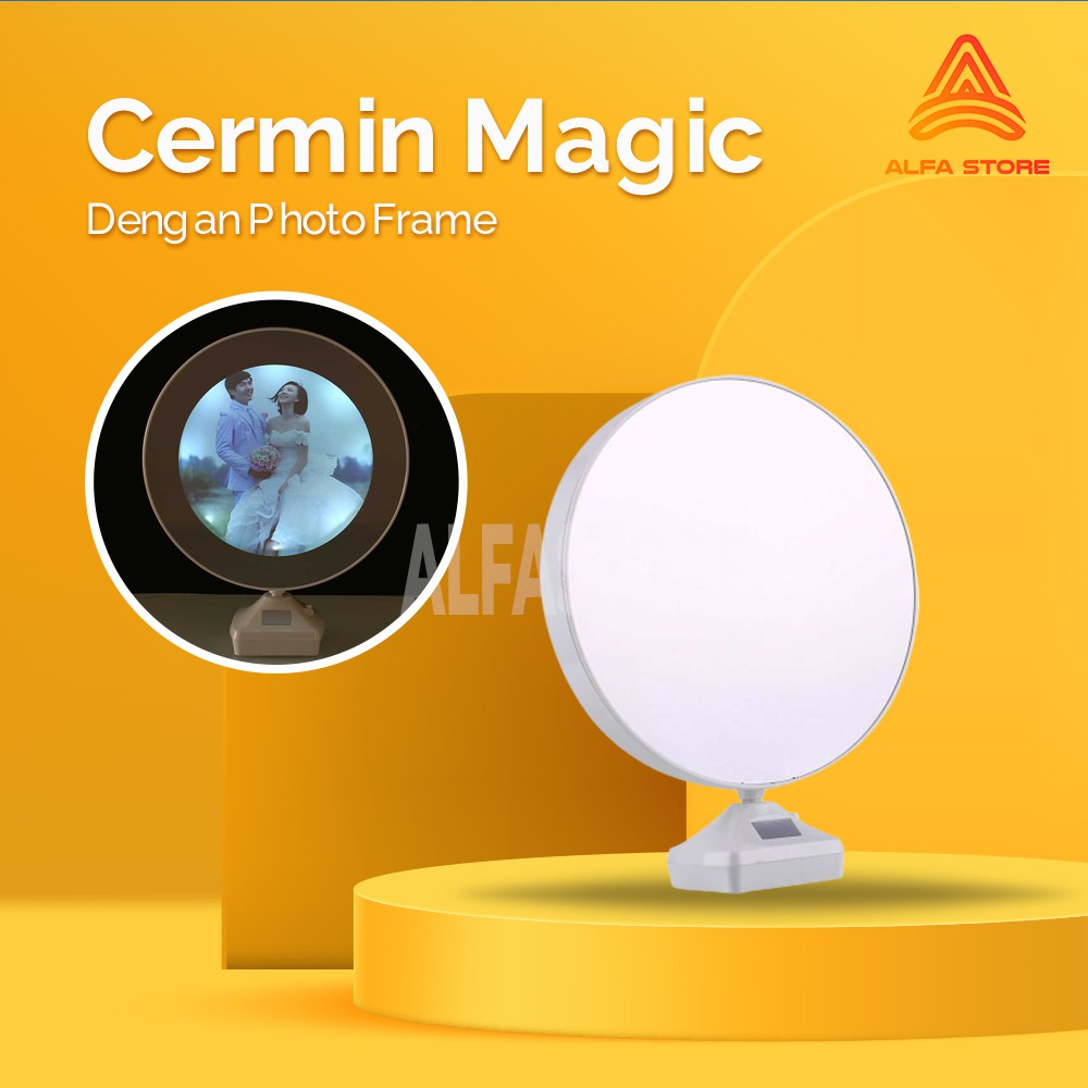 Jual Cermin Magic Miror Frame Dengan Foto Cermin Makeup Mirror | Shopee ...