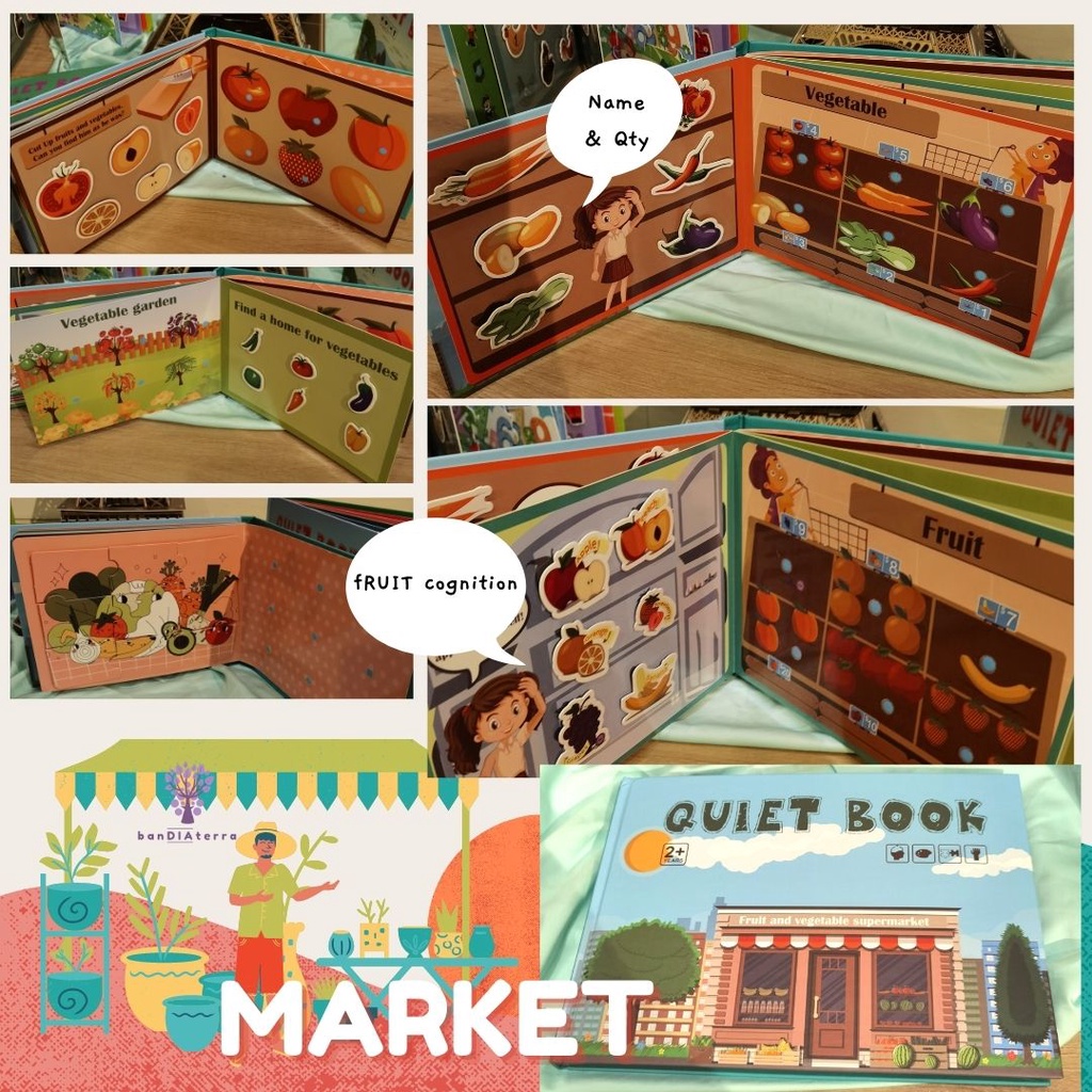 Jual Bandiaterra Buku Aktivitas Pengetahuan Anak / Buku Velcro ...