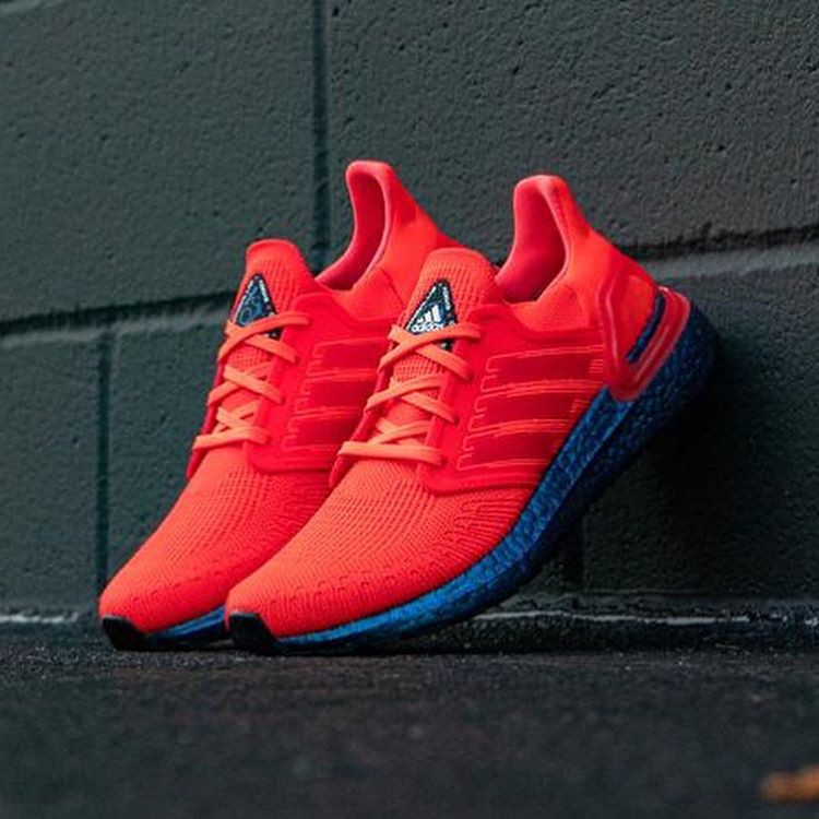 Jual Sneakers Adidas Ultra Boost 20 Solar Red Boost Blue Violet Premium ...