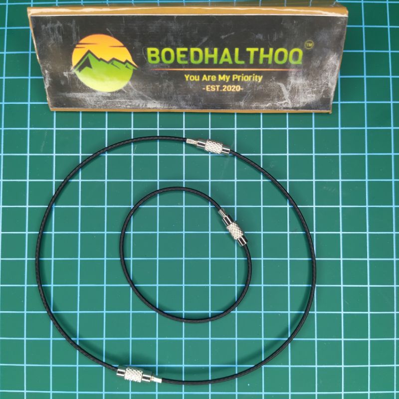 Jual Tali Besi Carabiner Metal Stainless Steel Wire Rope Keys Hanging ...