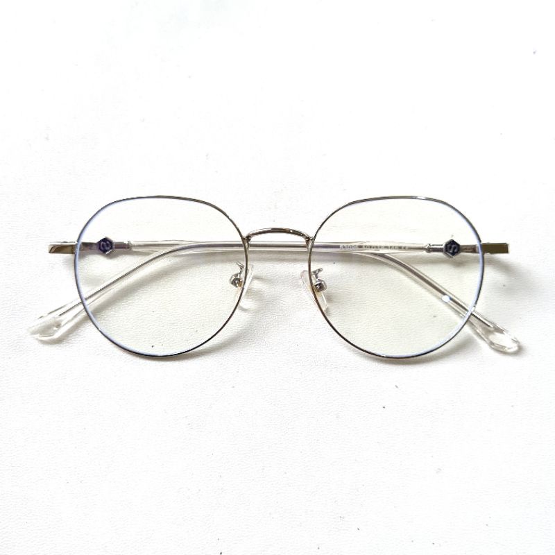 Jual Frame + Lensa Anti Radiasi Kacamata Oval Metal 64095 | Shopee Indonesia