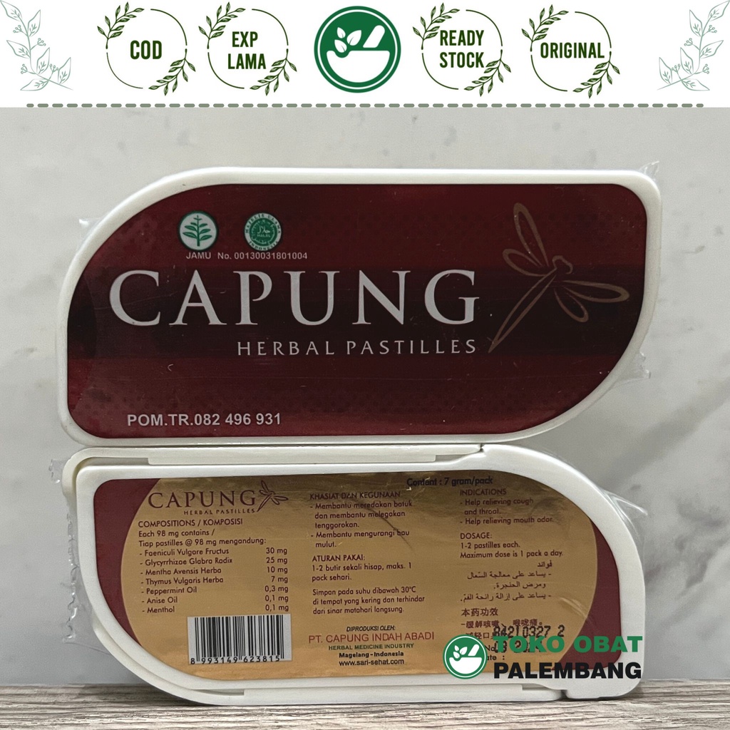 Jual CAPUNG HERBAL PASTILLES 7GRAM PERMEN CAPUNG BATUK TENGGOROKAN ...