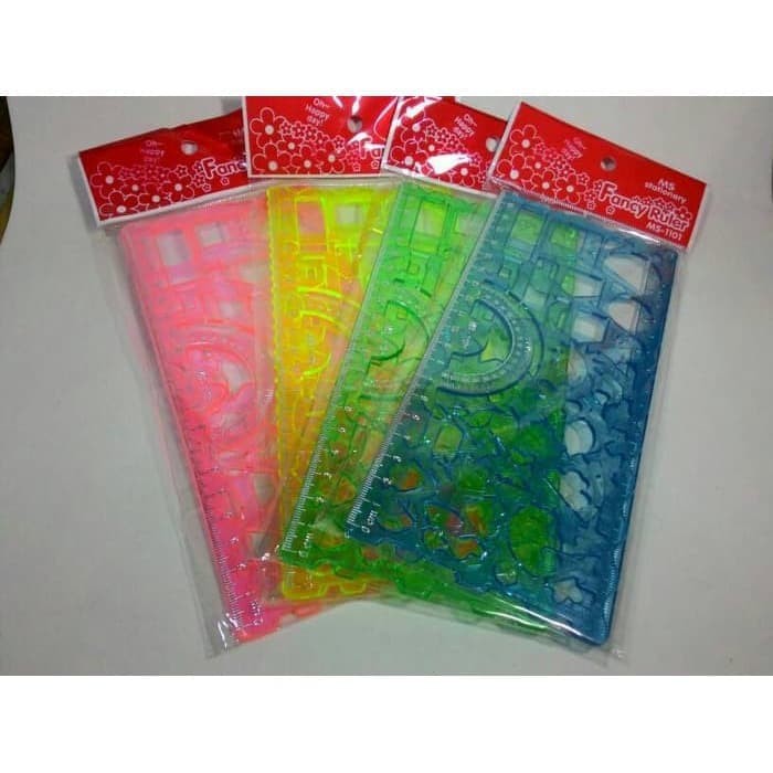 Jual Penggaris Mal Sablon / Motif Fancy Ruler MS-1101 | Shopee Indonesia