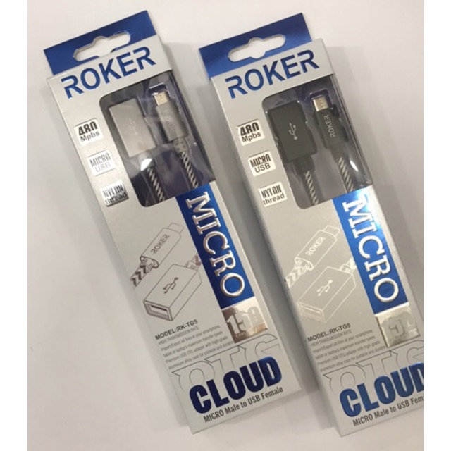 Jual Kabel OTG ROKER Micro RK-TG5 panjang kabel 15cm high transmission ...