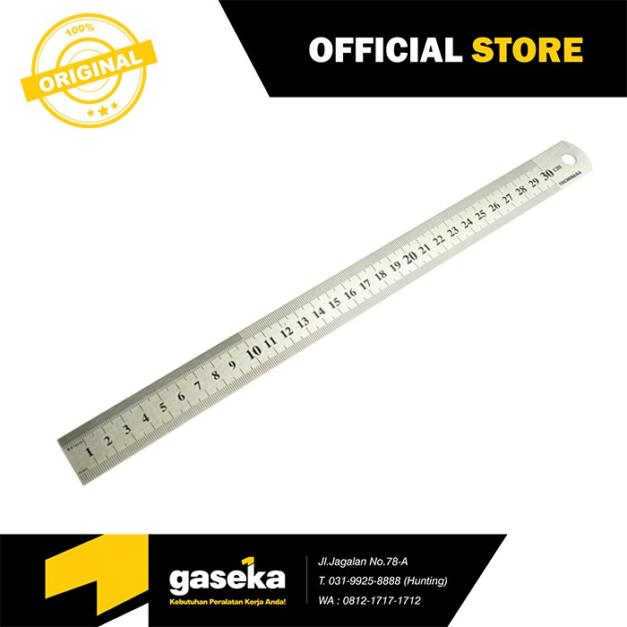 Jual PENGGARIS BESI 30 CM / RULER STAINLESS 30 CM YOKHOHAMA | Shopee ...