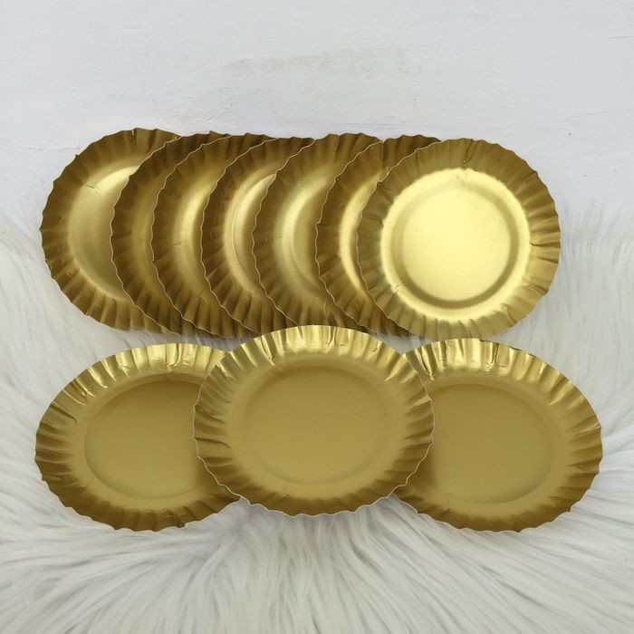 Jual Piring Kertas Kue Rose Gold/Silver/Piring Ulang Tahun/Paper Plate | Shopee Indonesia