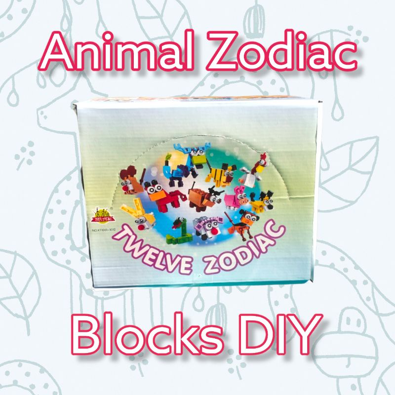 Jual Mainan Anak Edukasi Bongkar Pasang DIY Hewan Zodiak Brick Blocks ...