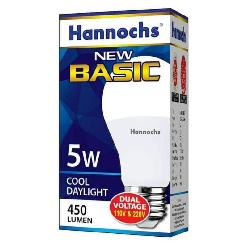 Jual Lampu Hannocs Basic LED 5 Watt | Shopee Indonesia