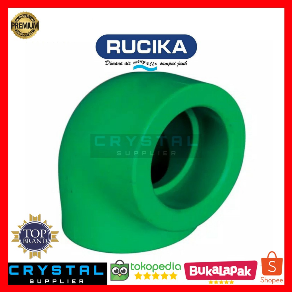 Jual KNIE 90° PPR RUCIKA 1/2" inch / Green ELBOW Knee 90 derajat 20 mm | Shopee Indonesia
