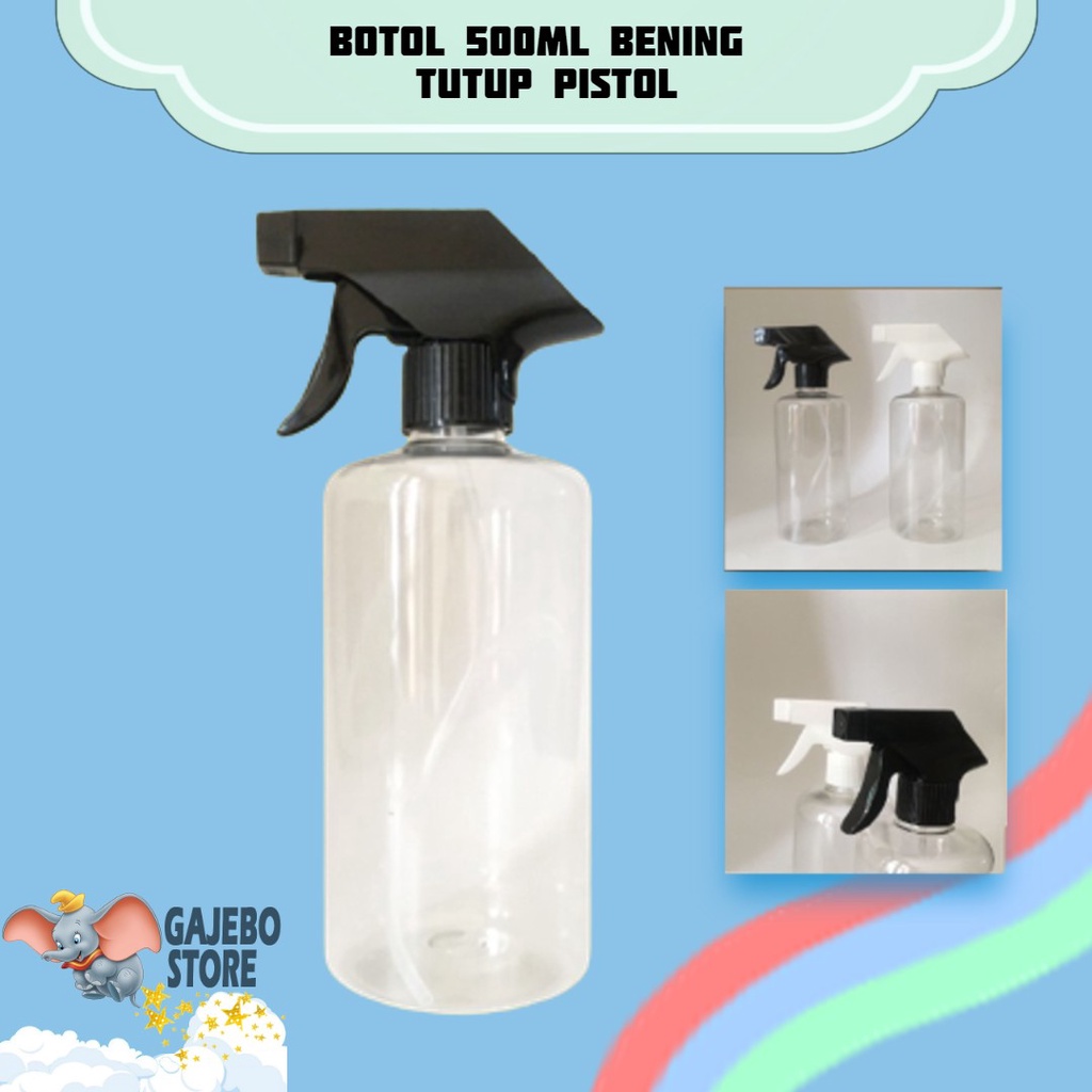 Jual BOTOL 500ML CLEAR NATURAL SPRAY TRIGGER KISPRAY / BOTOL PLASTIK 500ML SPRAY TRIGGER KISPRAY ...
