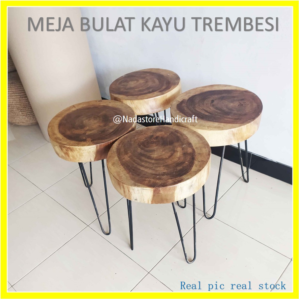 Jual Meja Bulat / Meja rustic / meja akar Jati / Meja Trembesi Meja ...