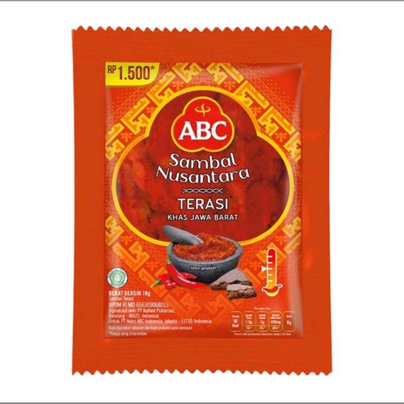 Jual ABC Sambal Terasi Khas Jawa Barat 1 dus isi 10 pack | Shopee Indonesia