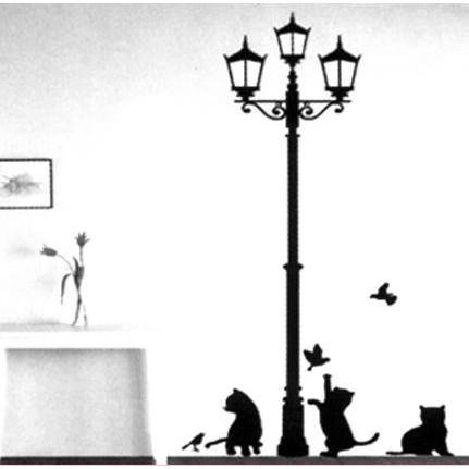 Jual Wall Sticker / Stiker Dekorasi Untuk Dinding (Kaca) : Motif Kucing ...