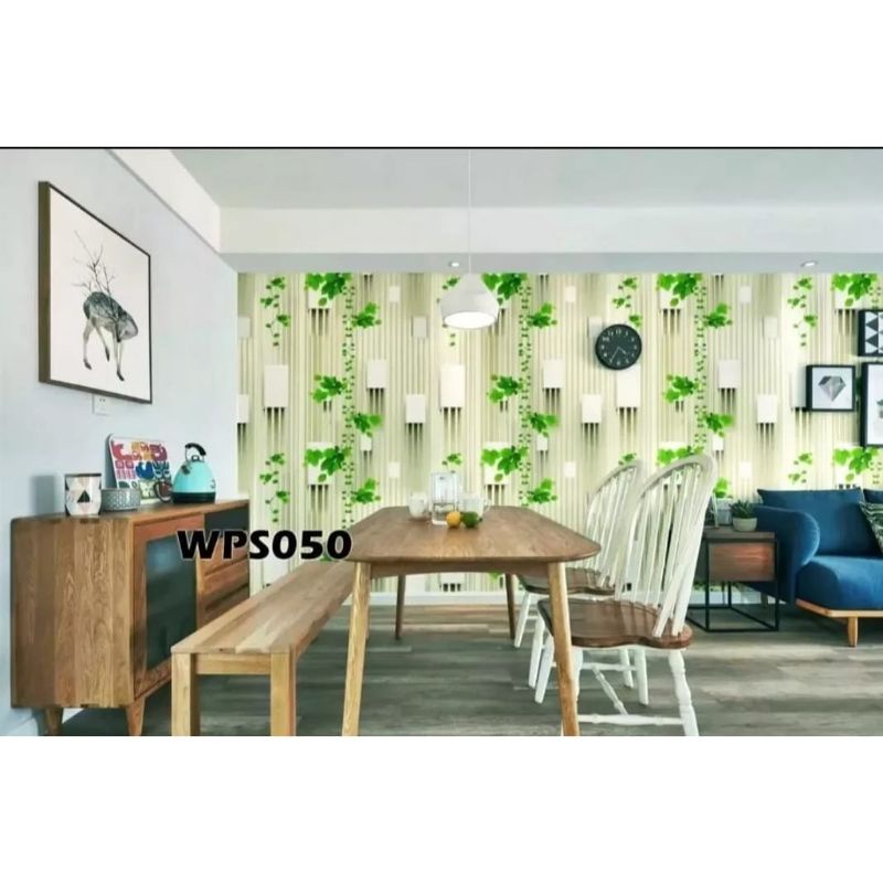 Jual Wallpaper Sticker Dinding Daun Rambat Pagar / Bunga Pagar 10mx45cm ...