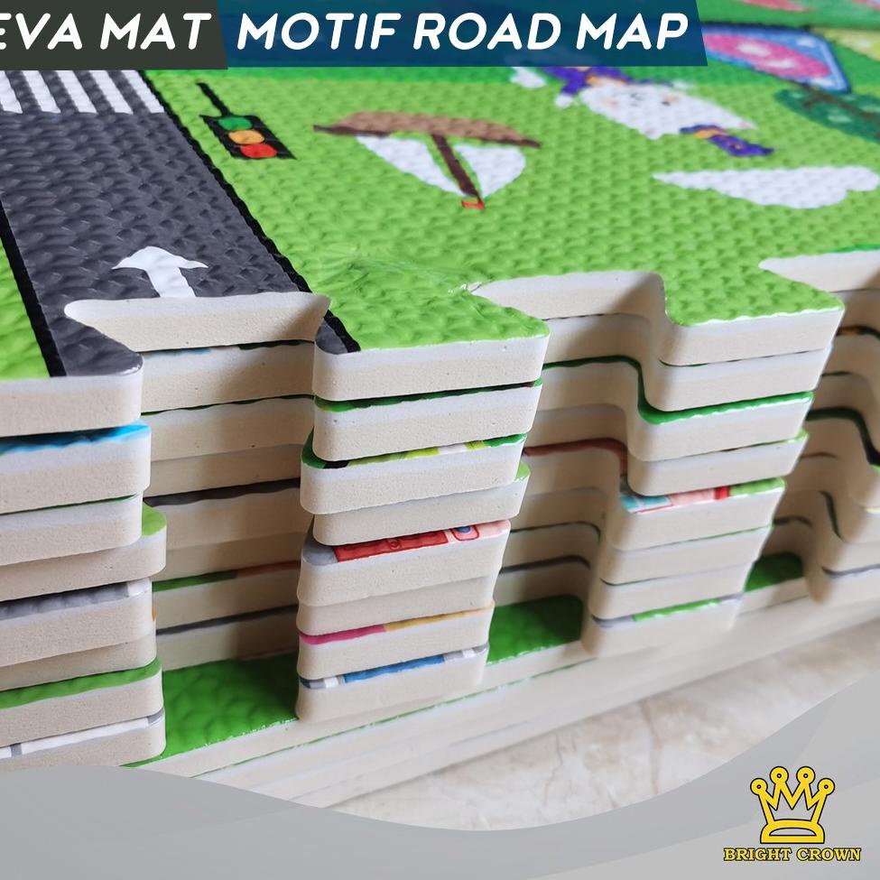 Jual Bright Crown Karpet anak puzzle Evamat Puzzle Edukasi Motif Road ...