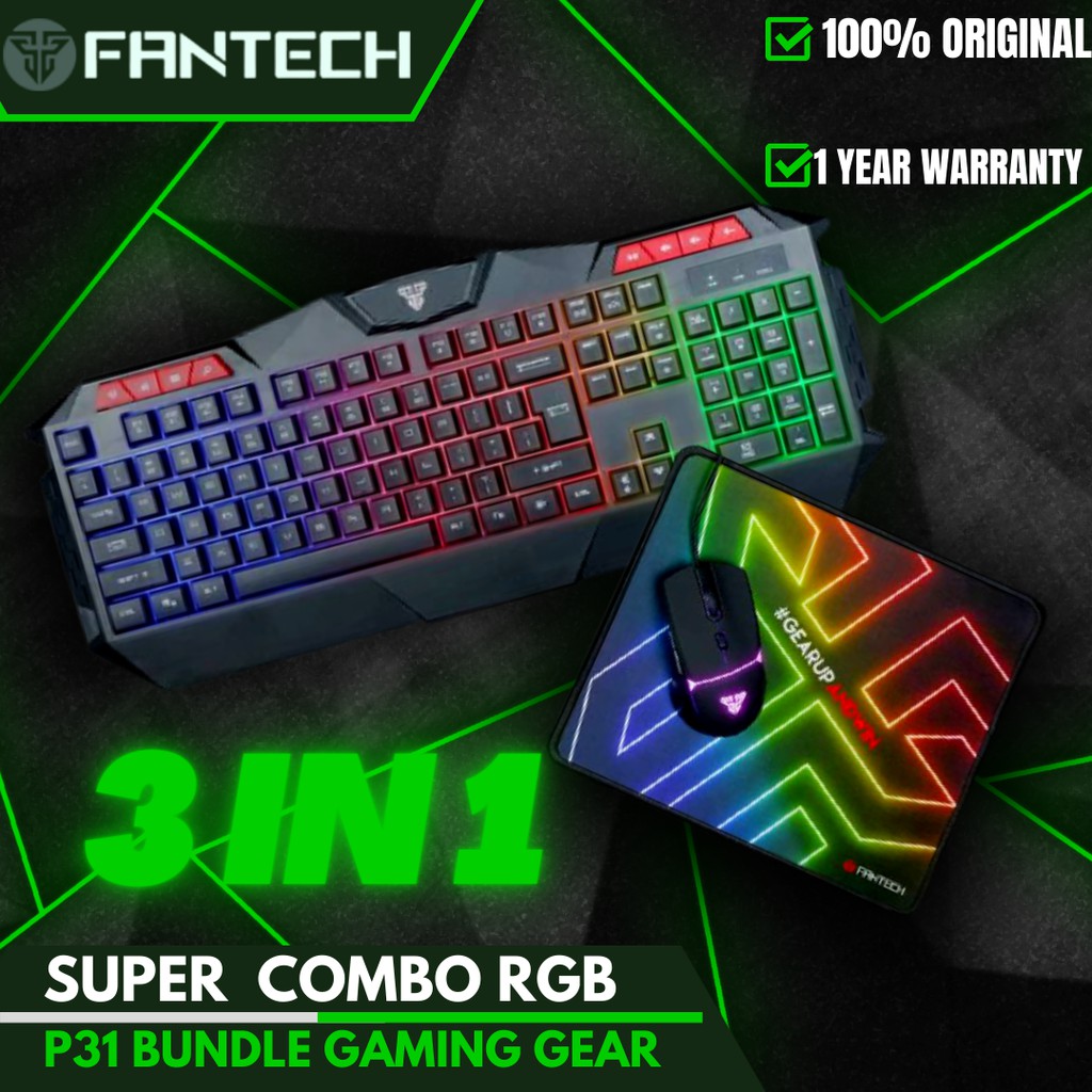 Jual FANTECH Paket Gaming Keyboard dan Mouse RGB / Set Gaming Mouse dan ...