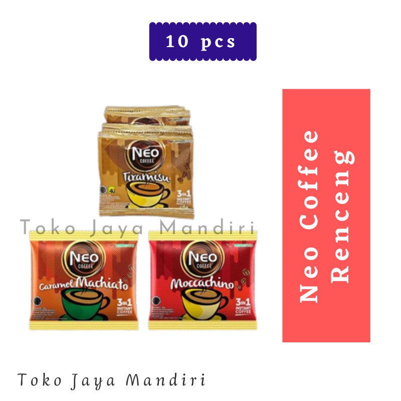 Jual Neo Coffee 3in1 Renceng (10 sachet) | Shopee Indonesia