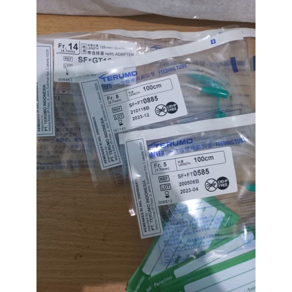 Jual Selang bantu makan No 3.5 5 8 10 12 14 16 18 / Selang bantu makan ...