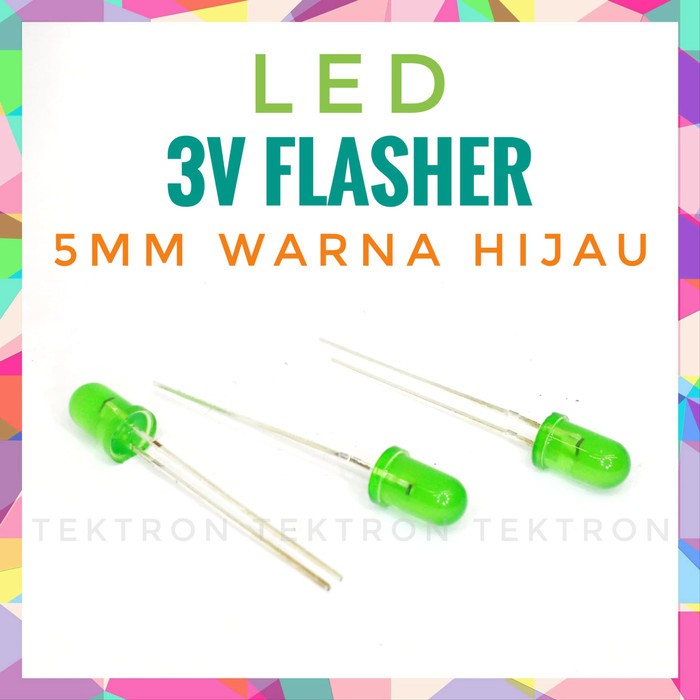 Jual LED Kedip 3V 5mm warna hijau 3vdc | Shopee Indonesia